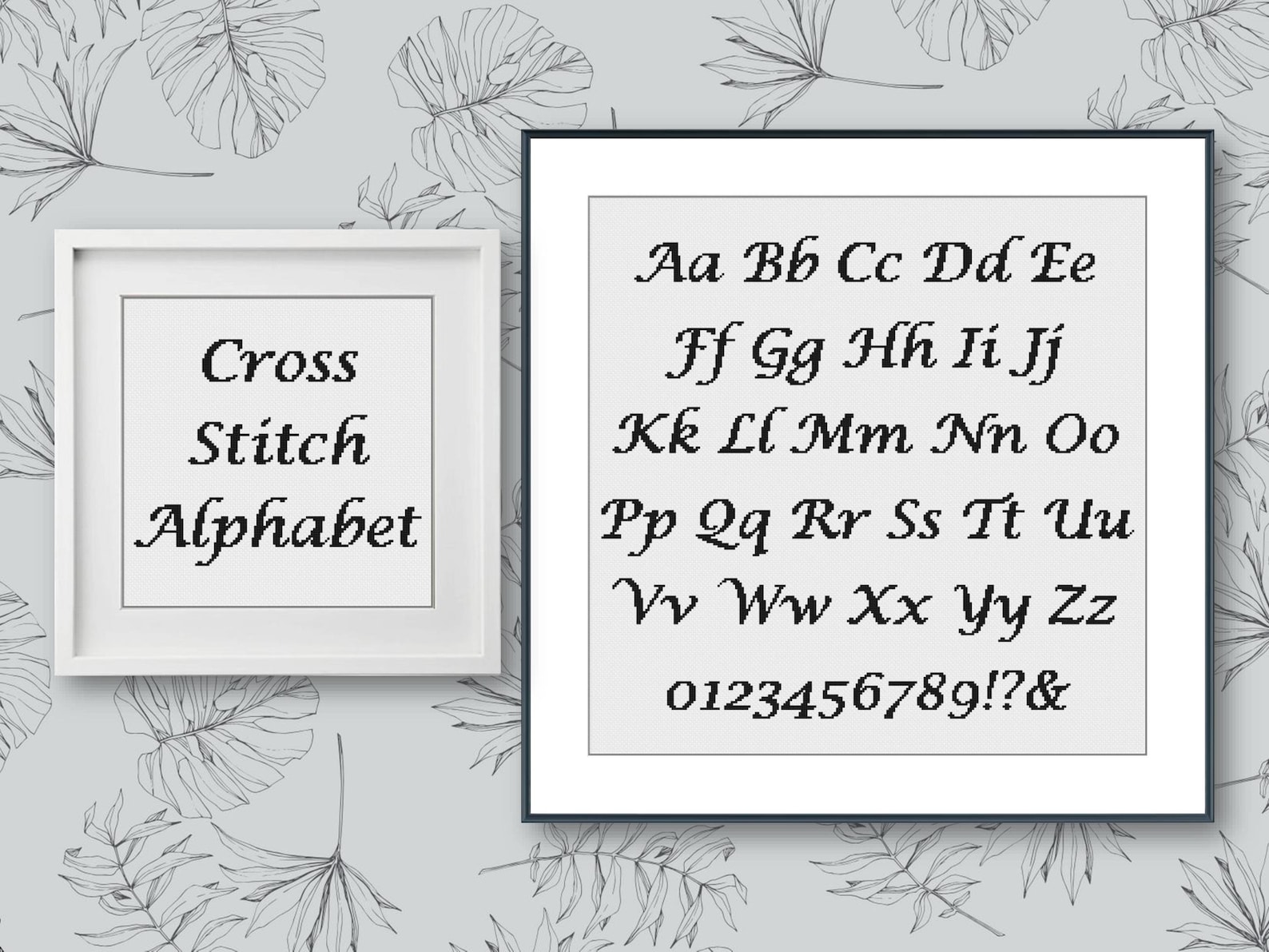 Cursive Cross Stitch Alphabet Pattern, Cross Stitch Letters Pattern ...