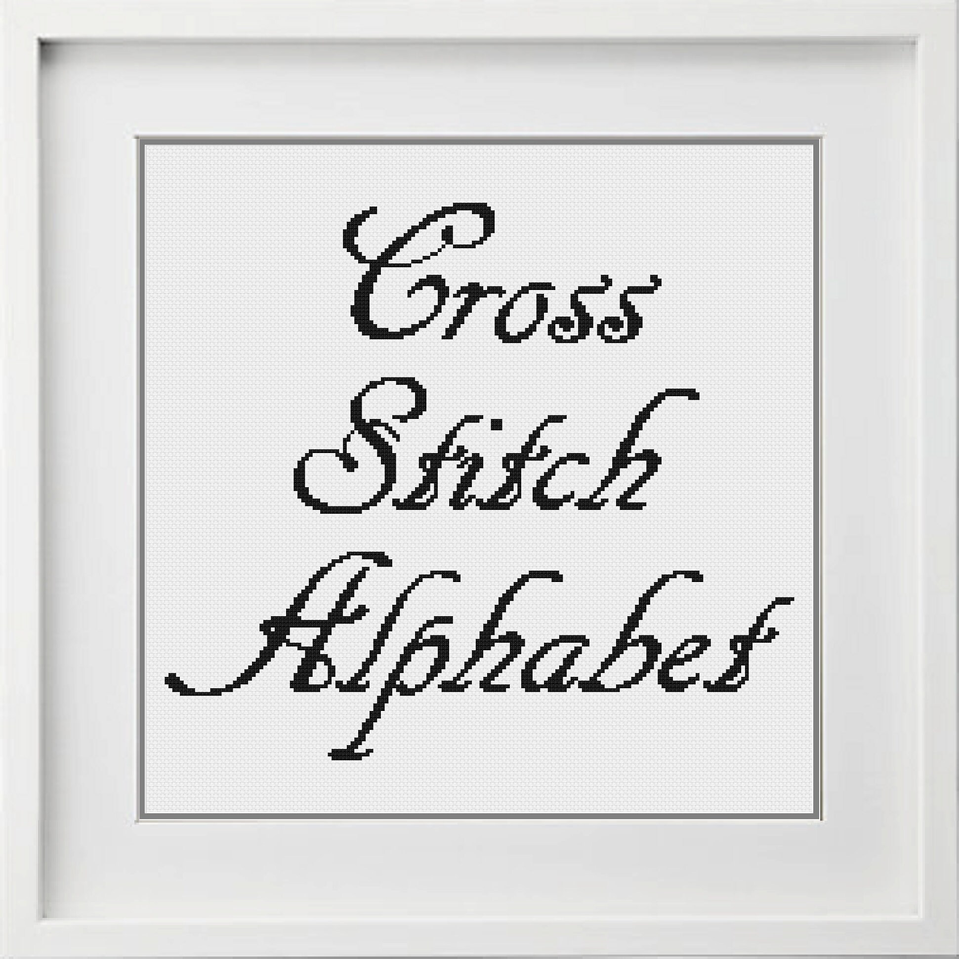 Fancy Cursive Cross Stitch Alphabet Pattern Handwriting Cross - Etsy Canada