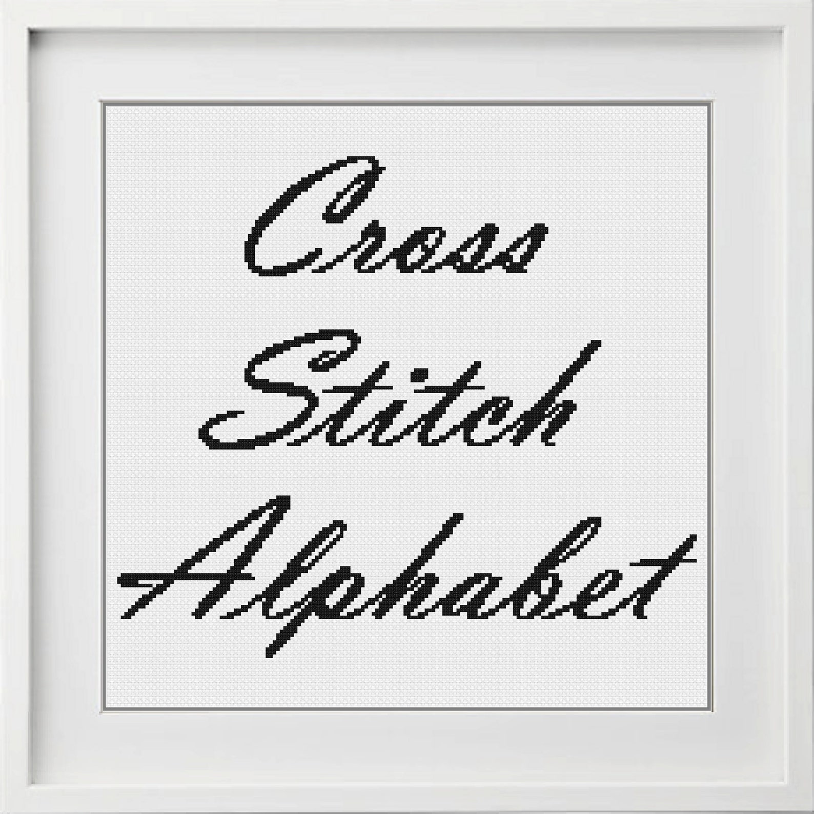 Cursive Cross Stitch Alphabet Pattern, Handwriting Cross Stitch Letters ...