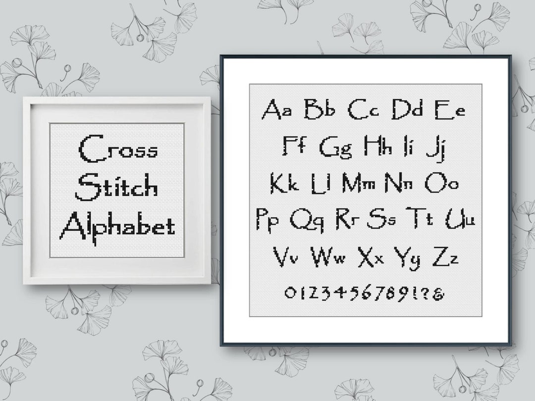 Modern Cross Stitch Alphabet Pattern, Artistic Cross Stitch Letters ...