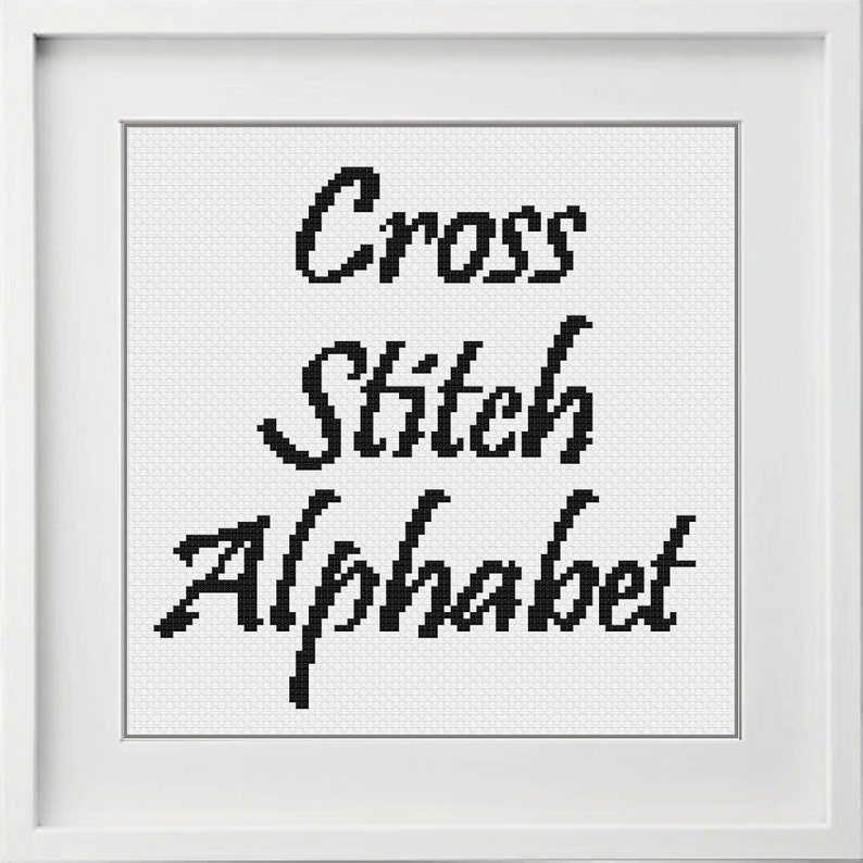 Cursive Cross Stitch Alphabet Pattern, Calligraphy Cross Stitch Letters ...