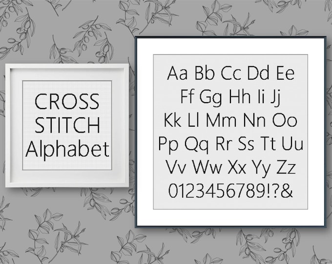 Elegant Alphabet Cross Stitch Pattern, Calligraphic Letters PDF - Etsy ...