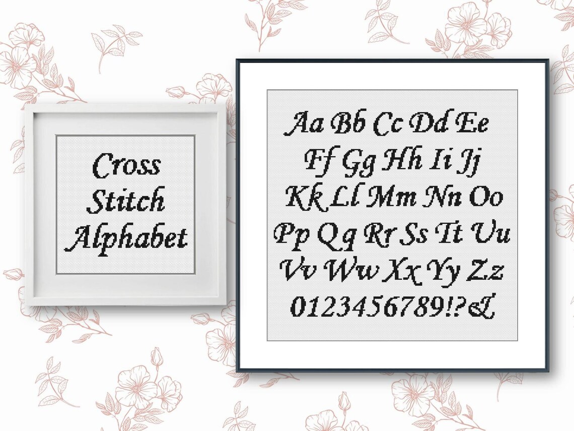 Cursive Cross Stitch Alphabet Pattern Modern Cross Stitch - Etsy