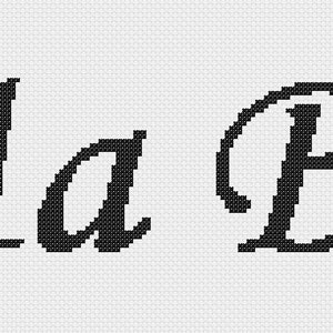 Cursive Cross Stitch Alphabet Pattern, Modern Cross Stitch Letters ...