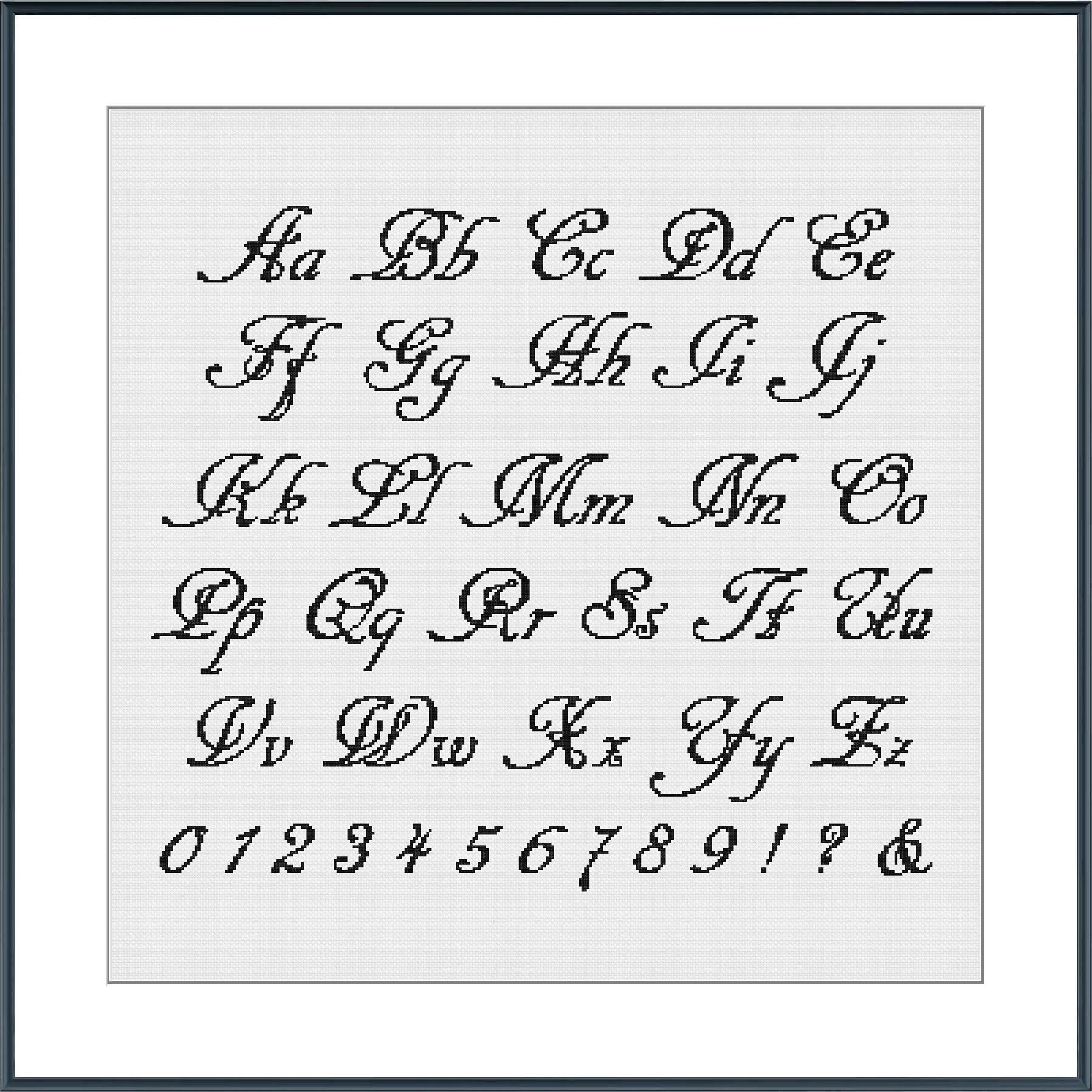 Fancy Cursive Alphabet Chart