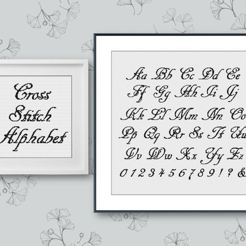 Fancy Cursive Cross Stitch Alphabet Pattern Handwriting Cross - Etsy