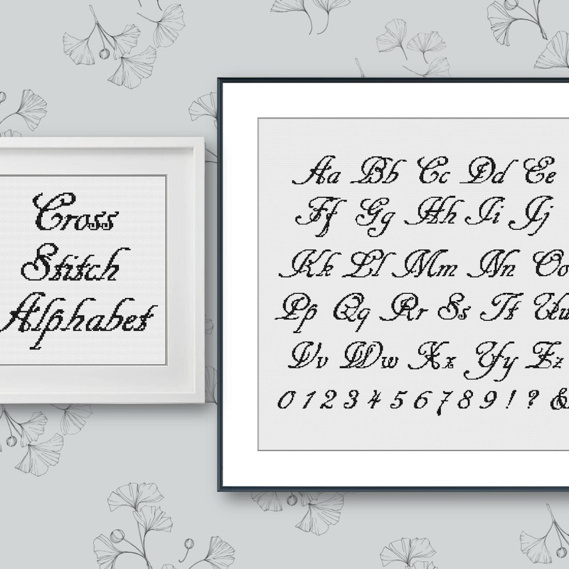 Cursive Cross Stitch - Etsy