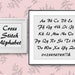 Fancy Cursive Cross Stitch Alphabet Pattern, Handwriting Cross Stitch ...