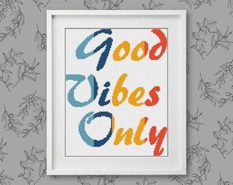 Cursive Good Vibes - Etsy