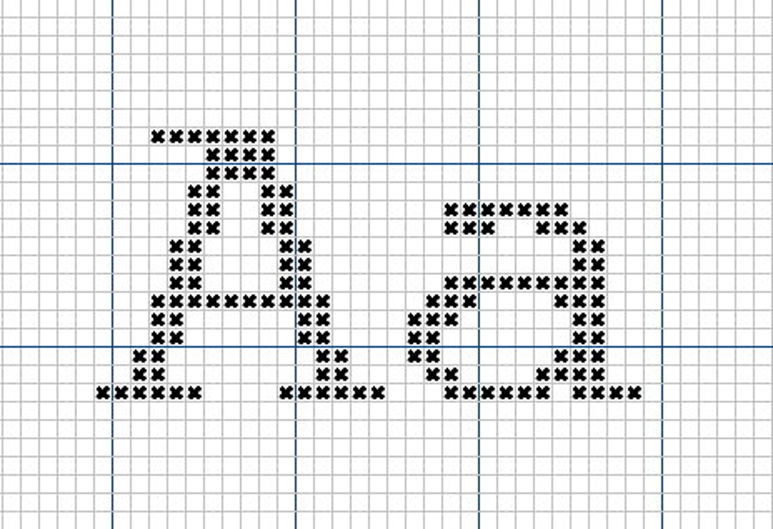 Classic Cross Stitch Alphabet Pattern, Easy Cross Stitch Letters, Cross ...