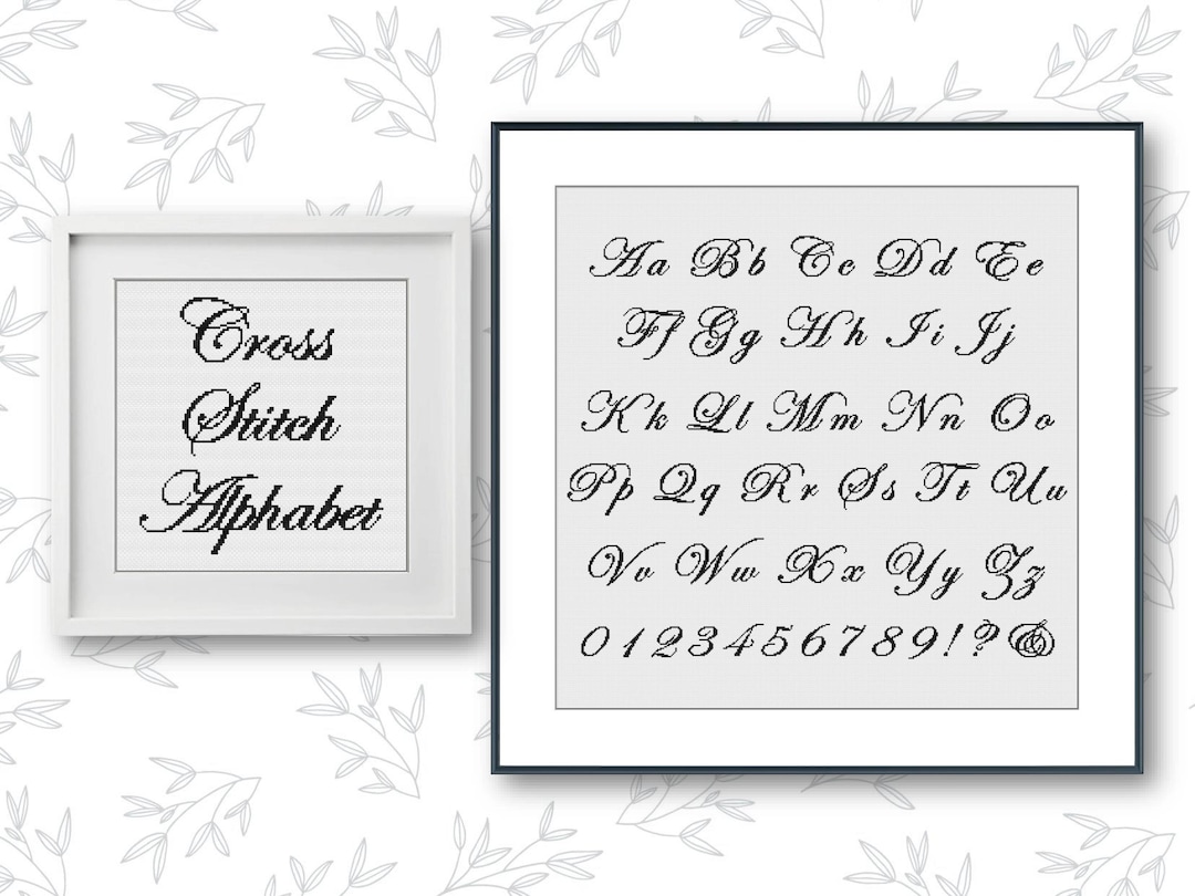 Calligraphy Cross Stitch Alphabet Pattern, Fancy Cross Stitch Letters ...