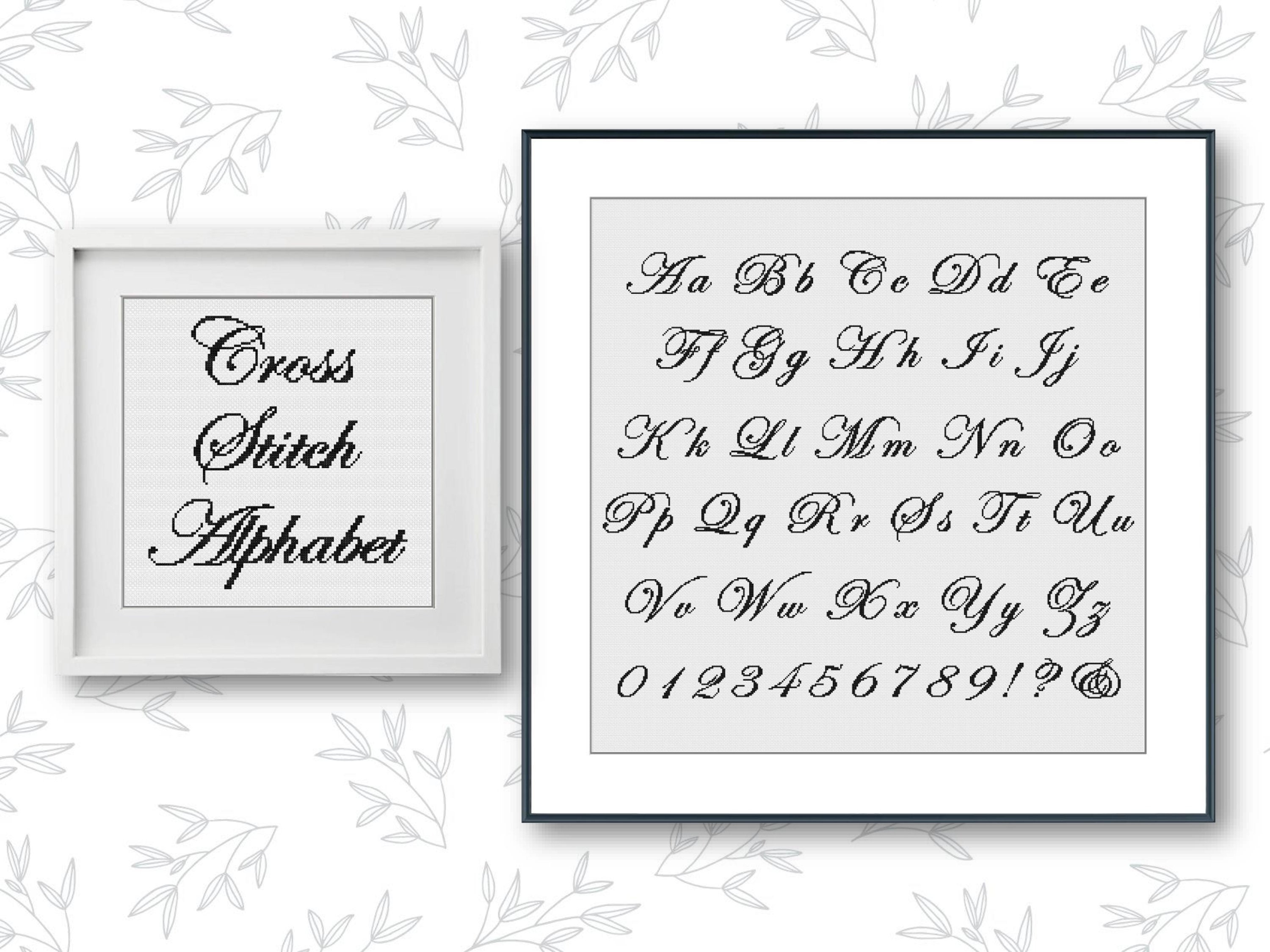Calligraphy Cross Stitch Alphabet Pattern, Fancy Cross Stitch Letters ...