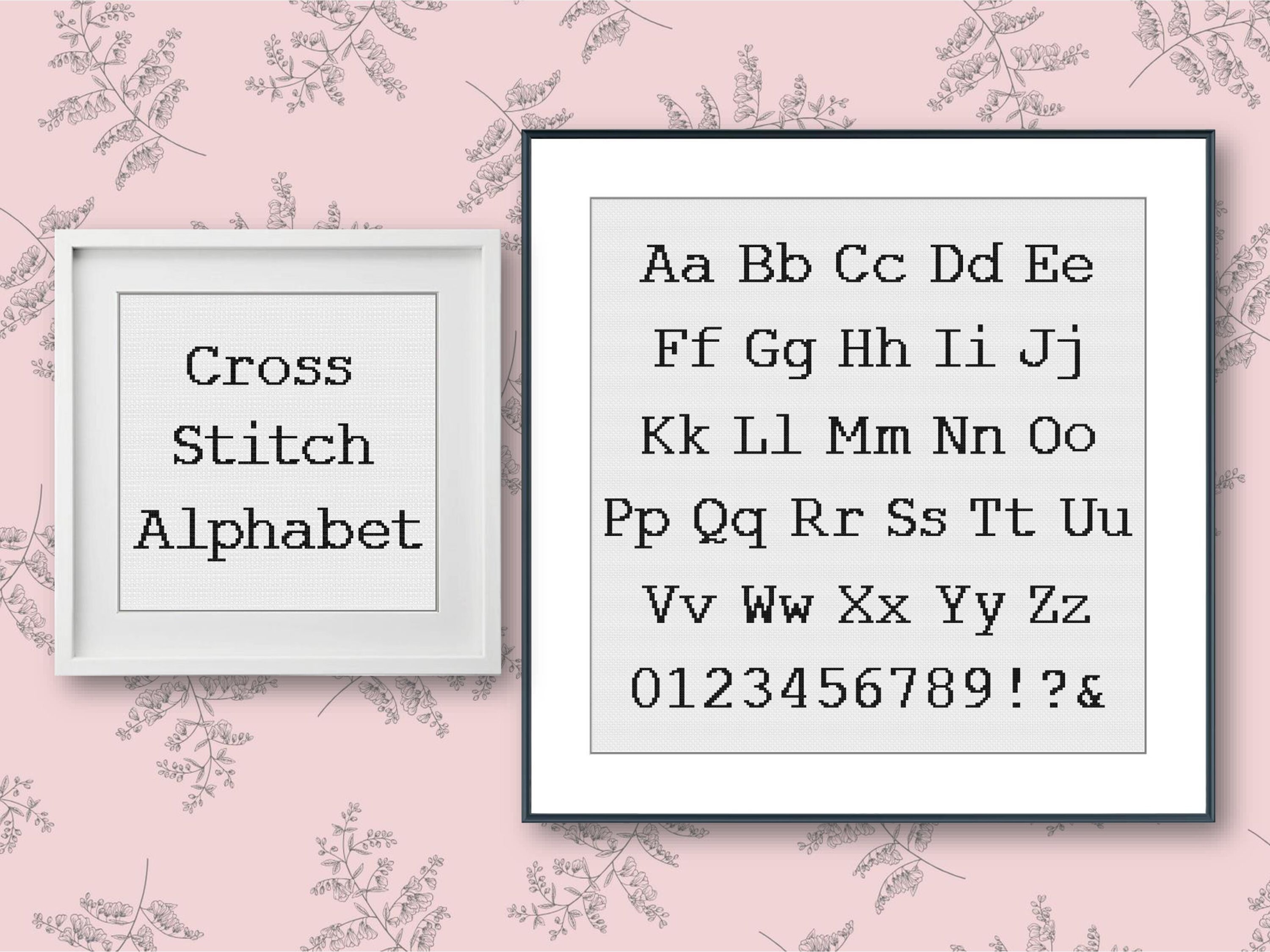 Classic Cross Stitch Alphabet Pattern, Easy Cross Stitch Letters, Cross ...