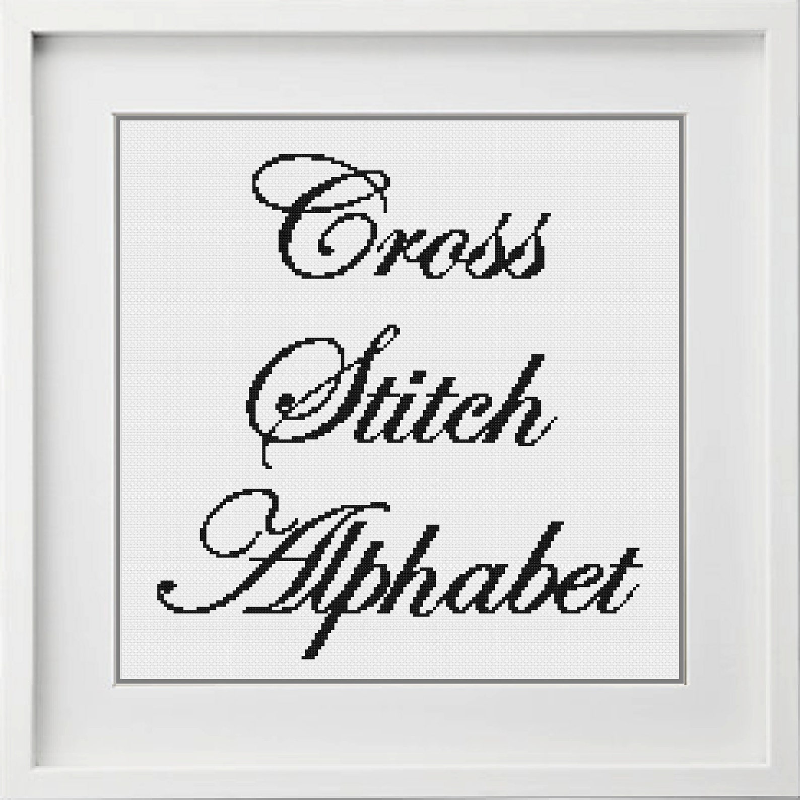 Calligraphy Cross Stitch Alphabet Pattern, Fancy Cross Stitch Letters ...