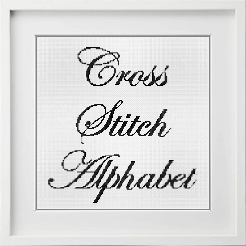 Calligraphy Cross Stitch Alphabet Pattern, Fancy Cross Stitch Letters ...