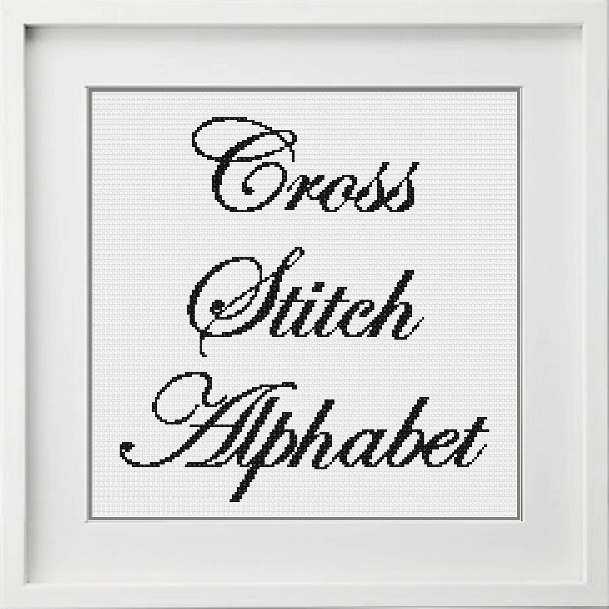 Calligraphy Cross Stitch Alphabet Pattern, Fancy Cross Stitch Letters ...