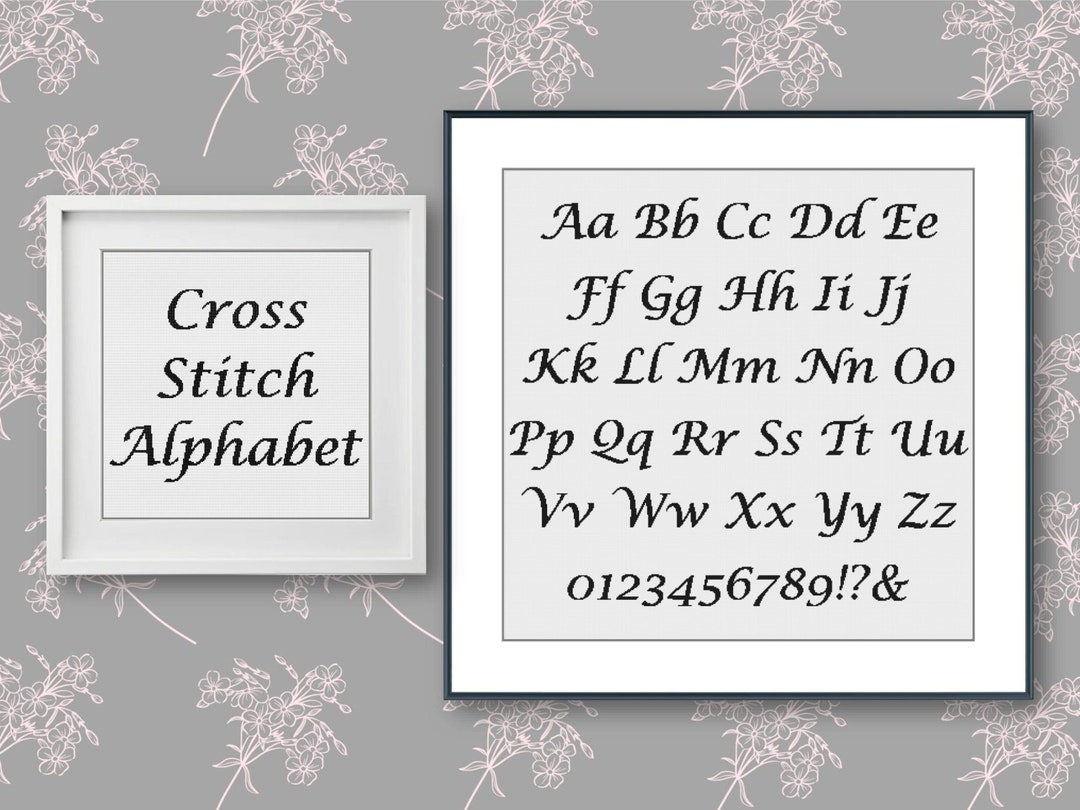 Cursive Cross Stitch Alphabet Pattern, Cross Stitch Letters Pattern ...