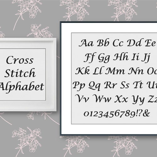 Cursive Cross Stitch Alphabet Pattern Cross Stitch Letters - Etsy