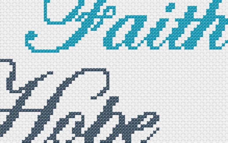 Faith Cross Stitch Pattern, Faith Hope Love, Cross Stitch Verses ...
