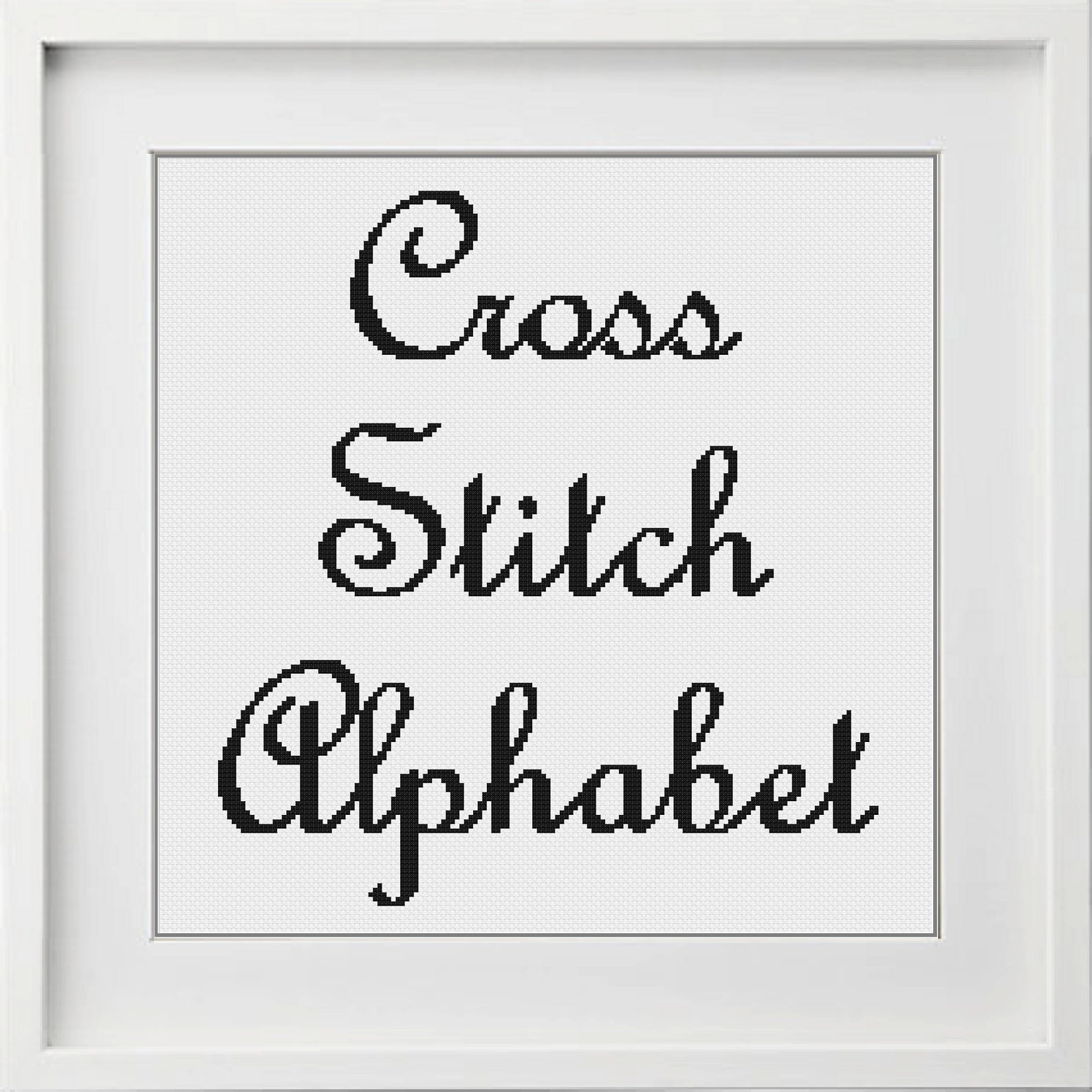 Cursive Handwriting Cross Stitch Alphabet Pattern, Calligraphy Cross ...