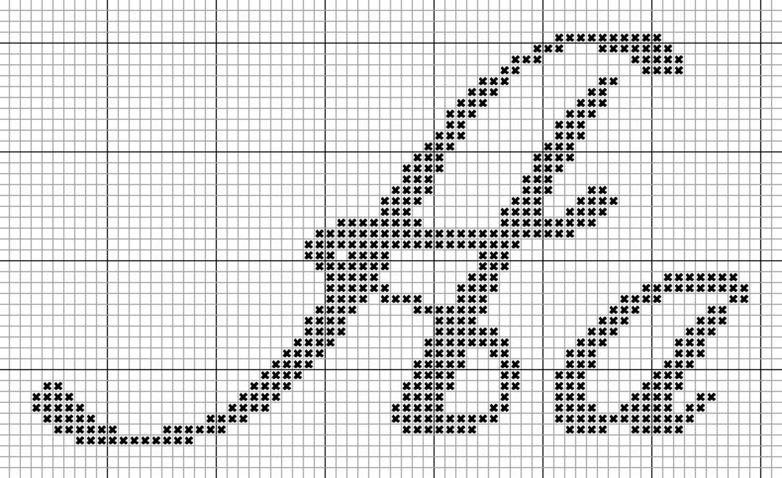 Fancy Cursive Cross Stitch Alphabet Pattern Handwriting Cross - Etsy Canada