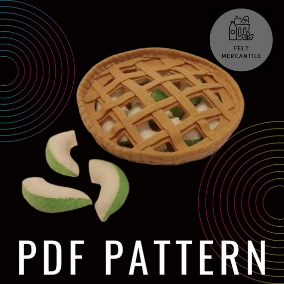 Felt Apple Pie Downloadable PDF Pattern - Etsy UK