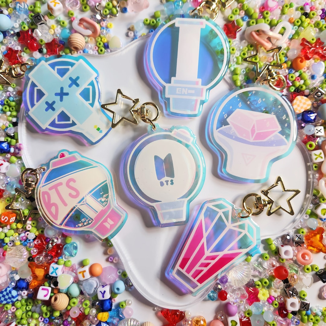 KPOP Lightstick Keychains (BTS, TXT, Enhypen, Seventeen and More ...