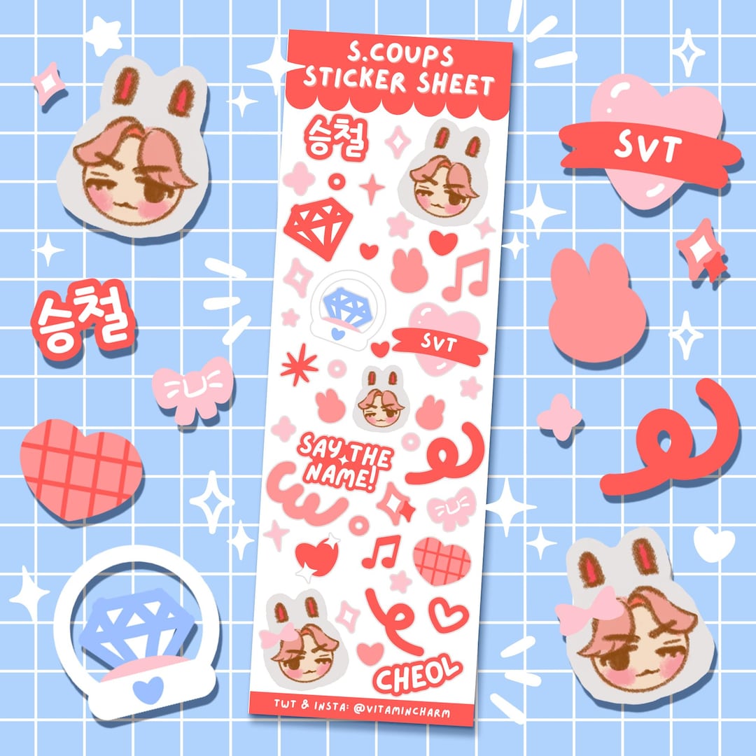 Choitcherry Miniteen Inspired SVT Sticker Sheet Seungcheol S.coups ...