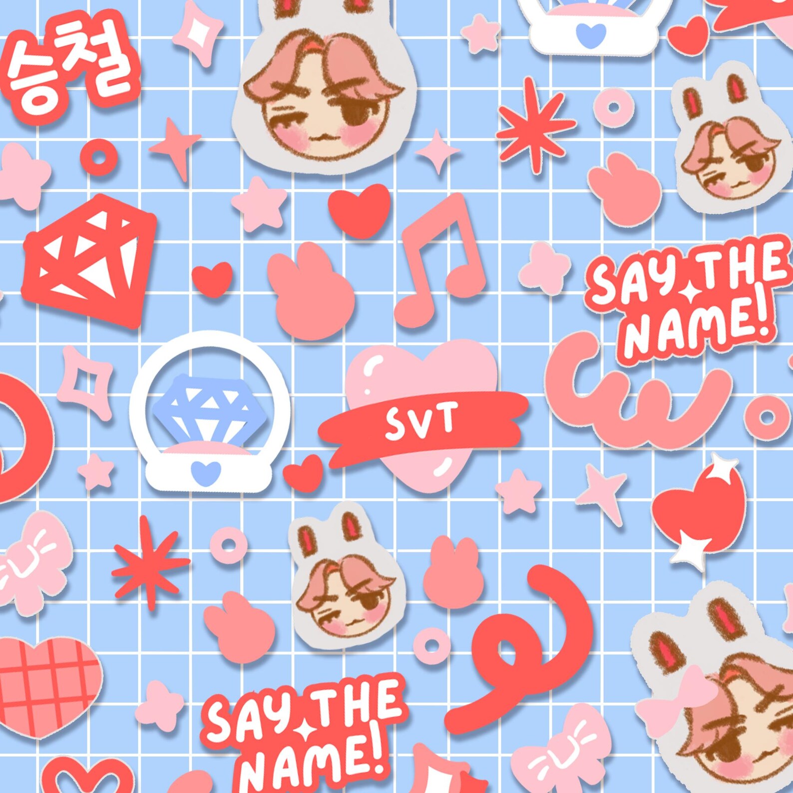 Choitcherry Miniteen Inspired SVT Sticker Sheet | Seungcheol S.coups ...