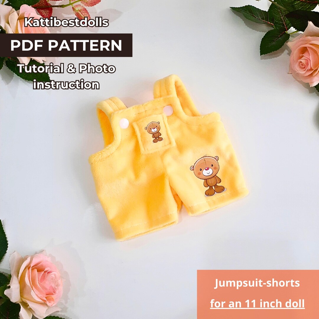 PDF Clothing Pattern for an 11-inch Doll, Doll Clothes, PDF Patterns of ...