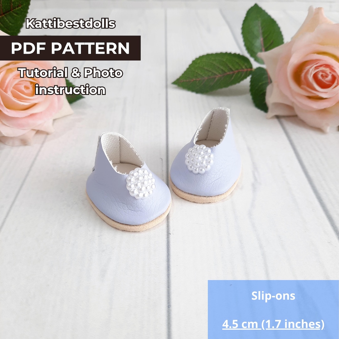 Pattern of Doll Shoes, Doll Shoes, PDF Doll Shoes, PDF Doll Shoe ...