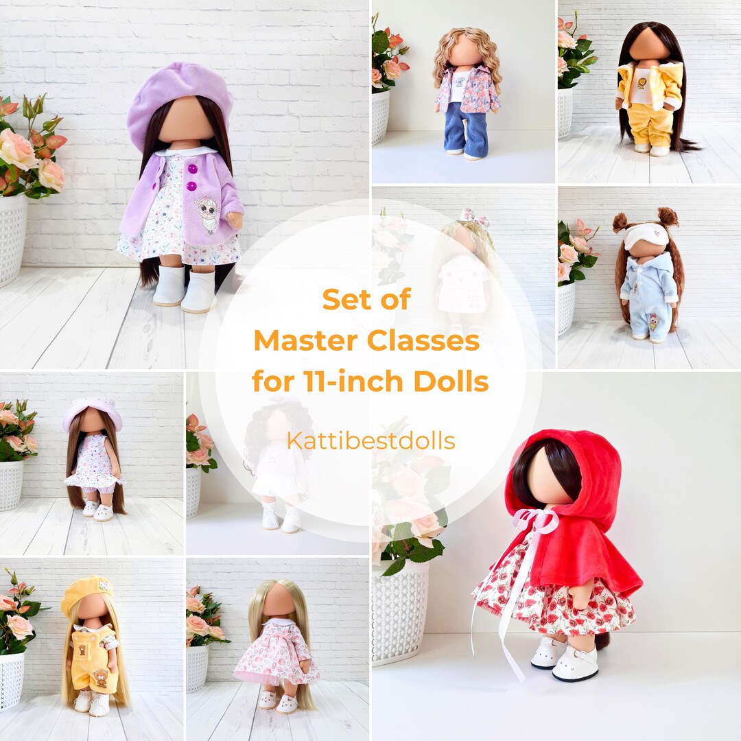 11 Inch Doll Clothes PDF Pattern Sewing Tutorial Set | Doll Clothes Making Guides - Etsy