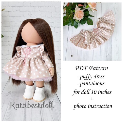 Doll Clothes Pattern PDF Pattern Template for Doll Sewing - Etsy