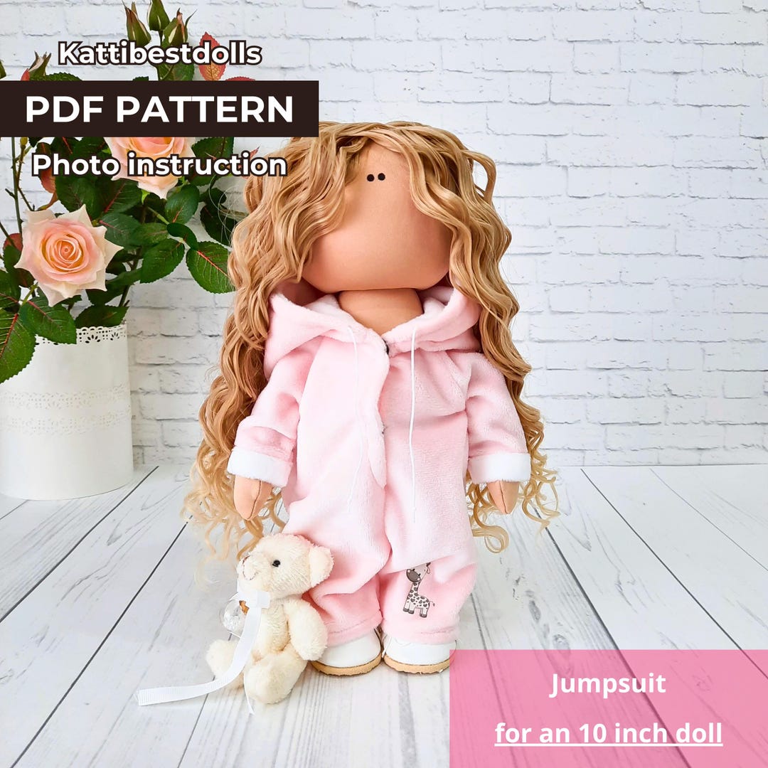 Doll Clothes Pattern, PDF Pattern, Template for Doll Sewing, Toy ...