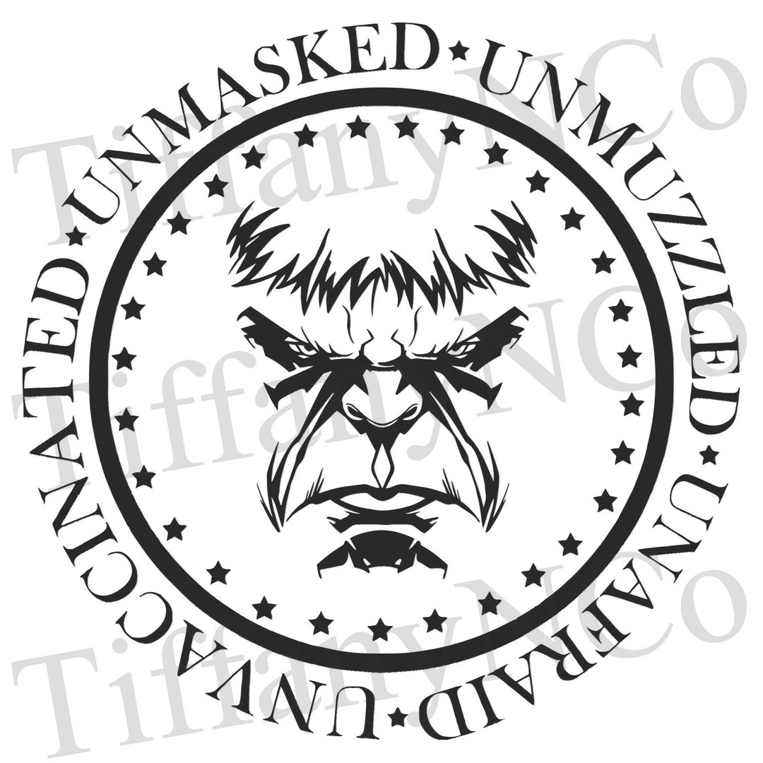 Patriotic Unscared Face PNG and JPG - Etsy