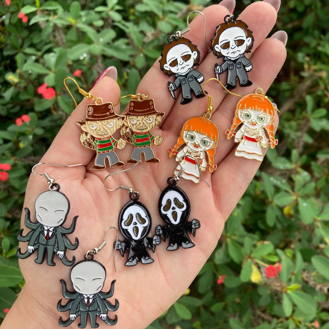 Horror Movie Character Earrings: Michael Myers, Freddy Krueger ...