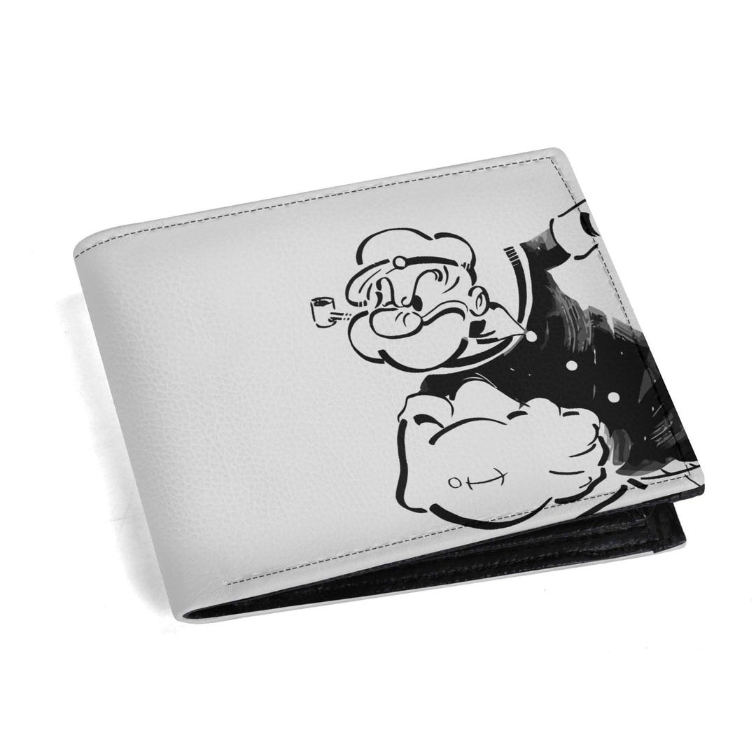 Popeye Wallet Popeye the Sailor Man Wallet Minimalist PU Leather Men's ...