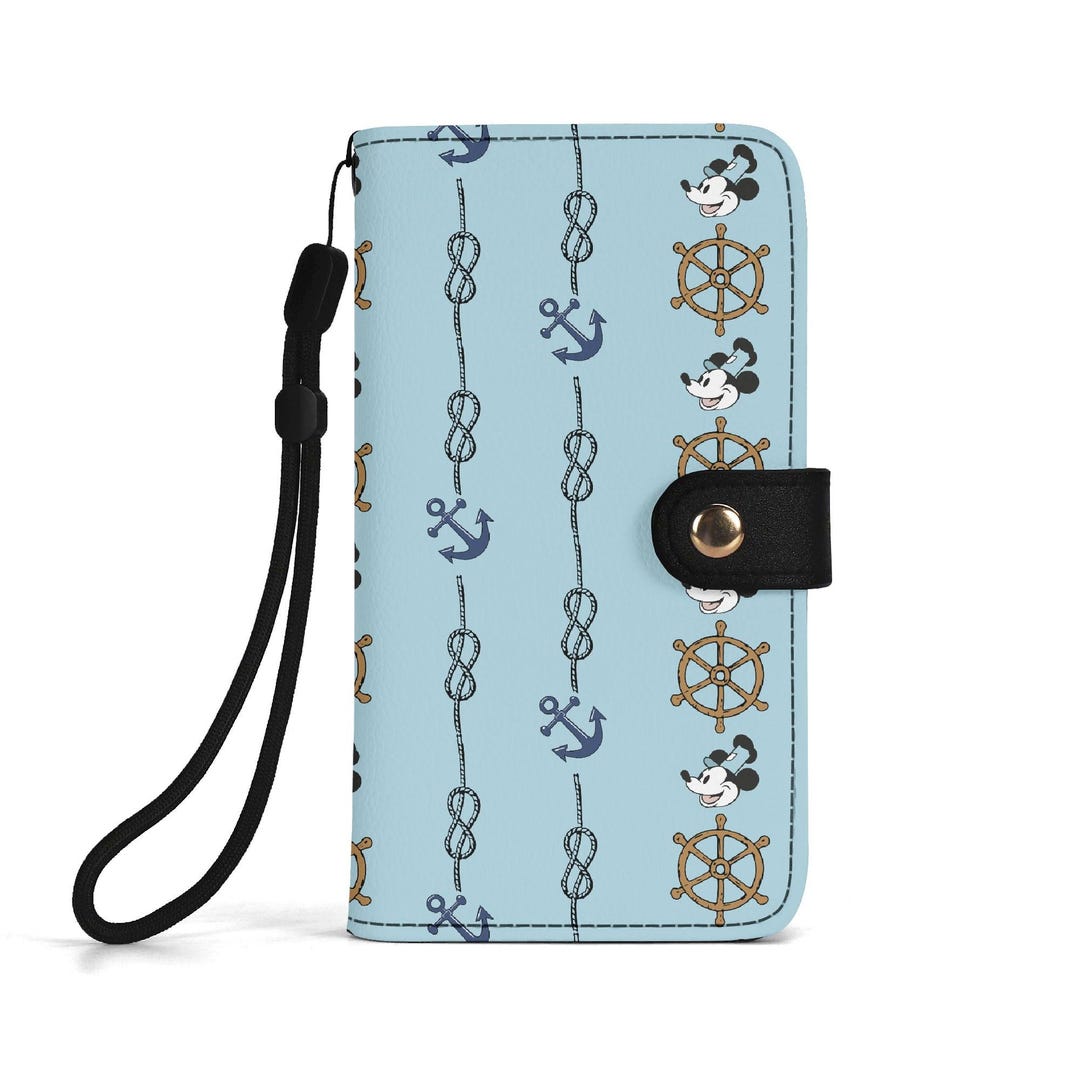 Steamboat Willie Phone Wallet Helms and Anchors Brown Phone Flip Case ...