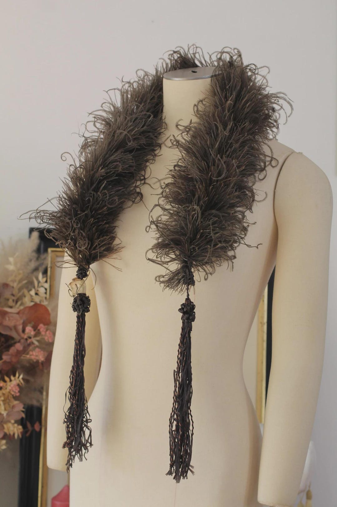 Rare! Antique Ostrich Feather Boa C.1920 - 20s Vintage Flapper Boa ...