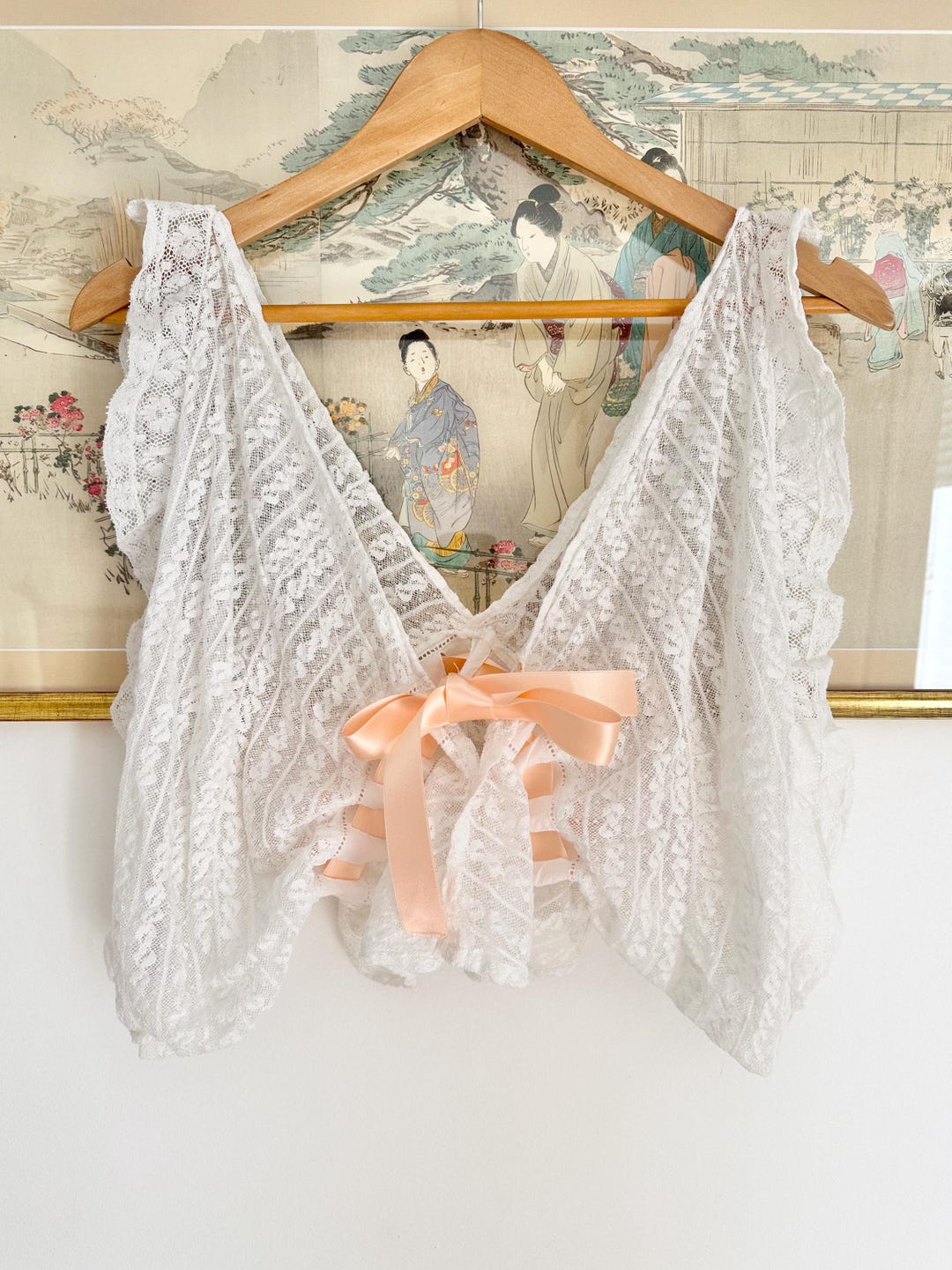 RARE! French Antique Edwardian Bed Jacket - Valenciennes Lace Bed ...