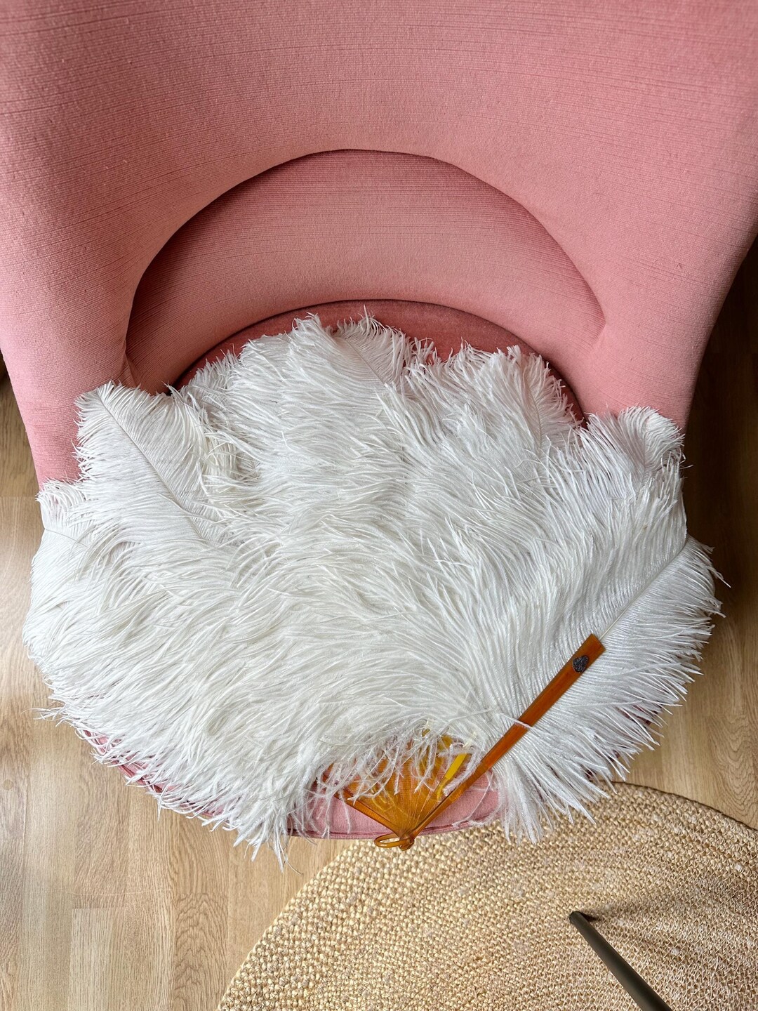 Ostrich Feather Fan - Early 20th Century - Etsy