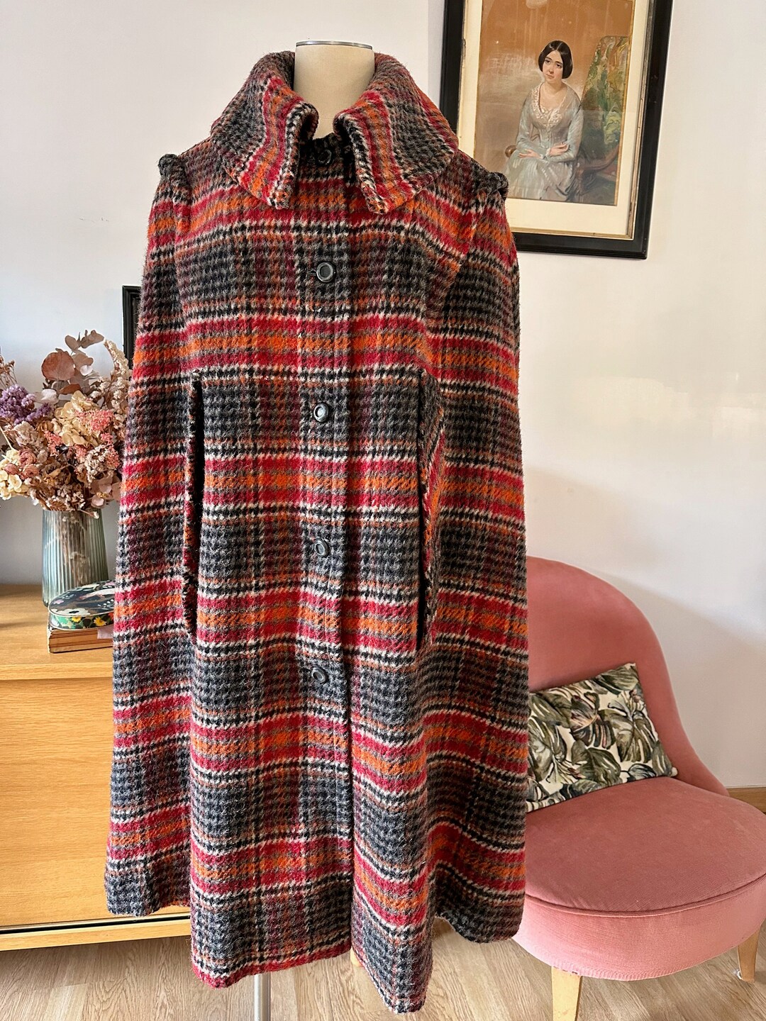 Vintage Wool Cape C.1960 - Etsy