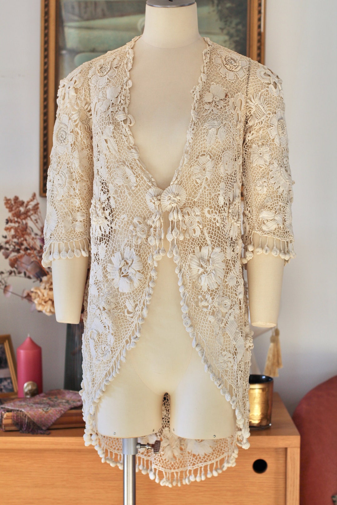 Edwardian Jacket / Antique Irish Lace Jacket, Antike Jacke - Etsy