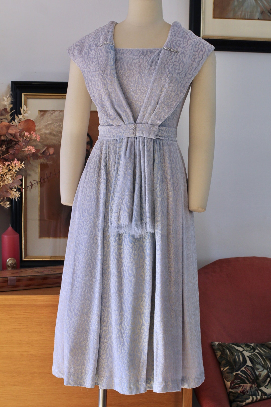 Velvet Panne Dress C.1950 50s Velvet Dress - Etsy Canada