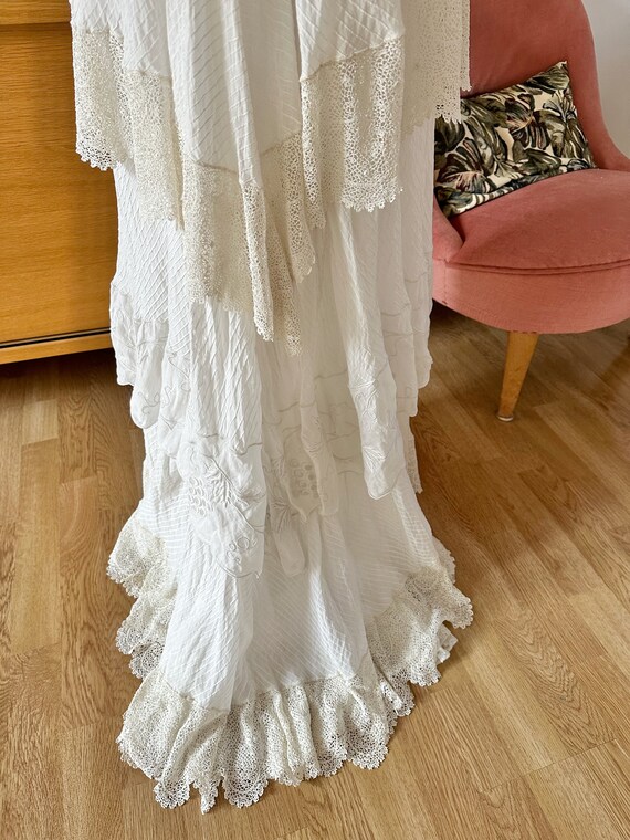 RARE ! Antique skirt c.1908 - Edwardian wedding skirt - Gem