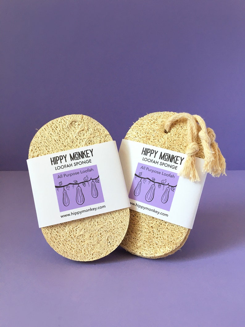 Set of 3 All Natural Loofah Sponges | Bath Sponge | Exfoliating Loofah ...