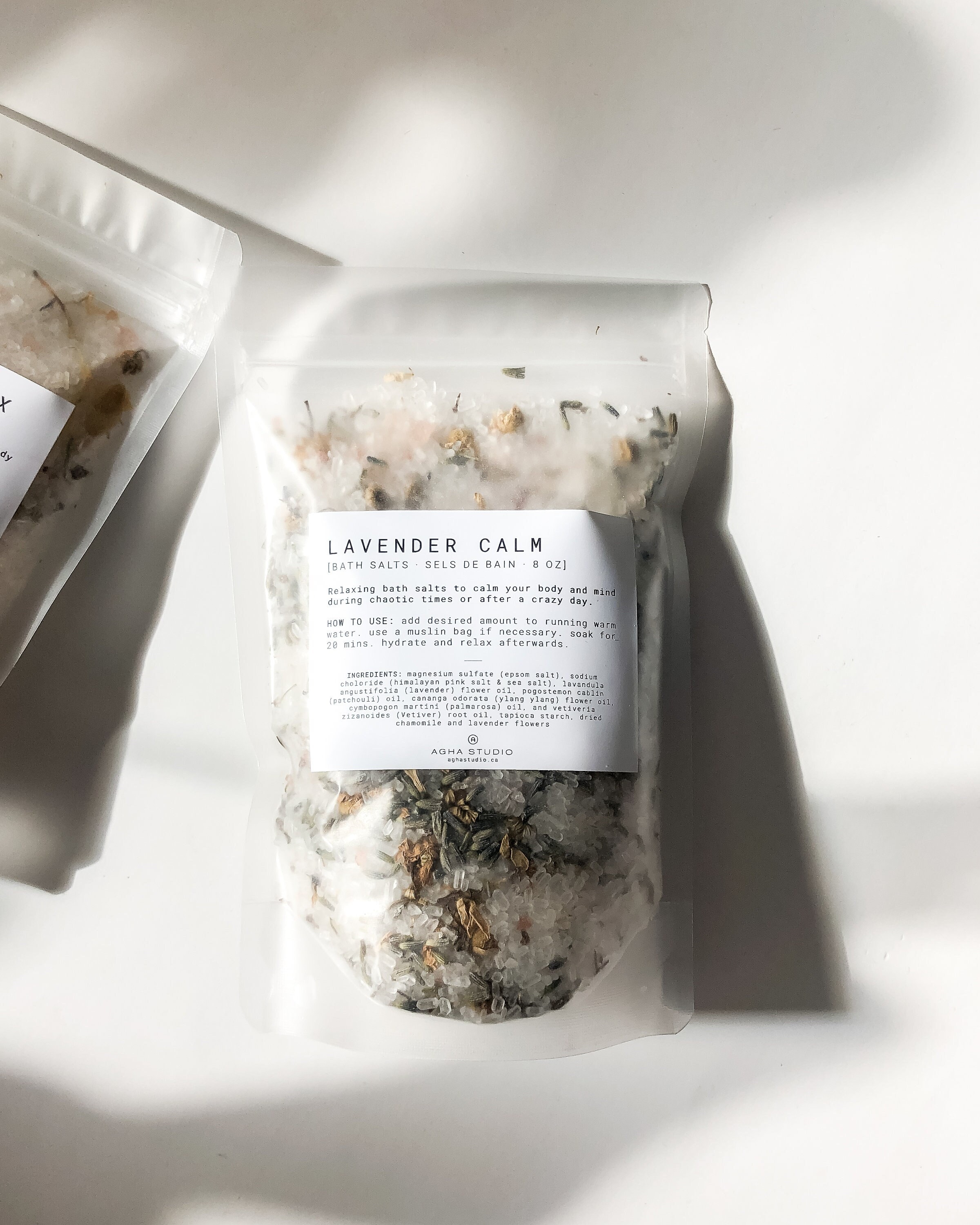 Lavender Calm Bath Salts | Natural Himalayan Salt and Essential Oil ...