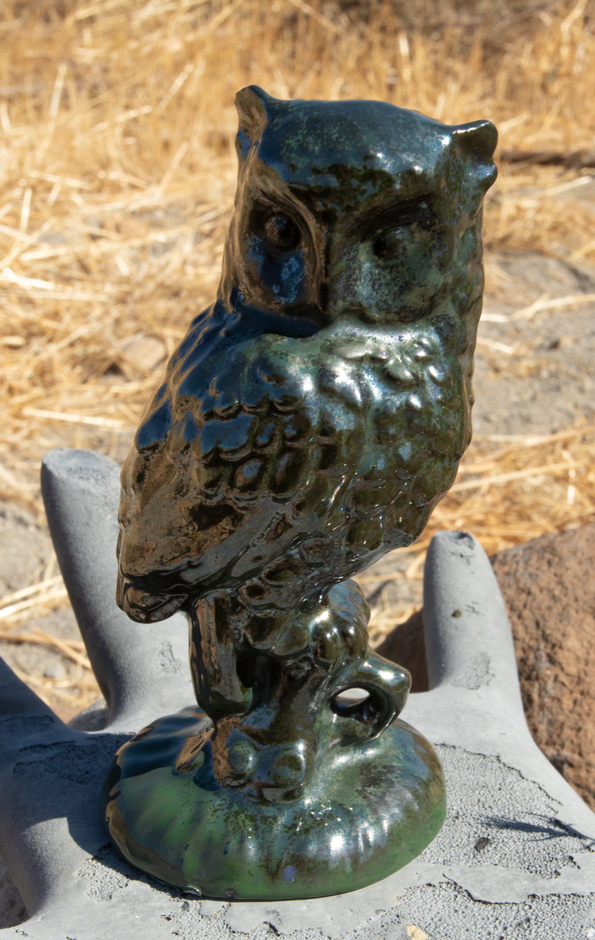 Toadskin Familiar Owl Statuette Ceramic Art Altar Statue - Etsy