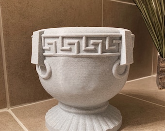 Greek Key Planter | Etsy