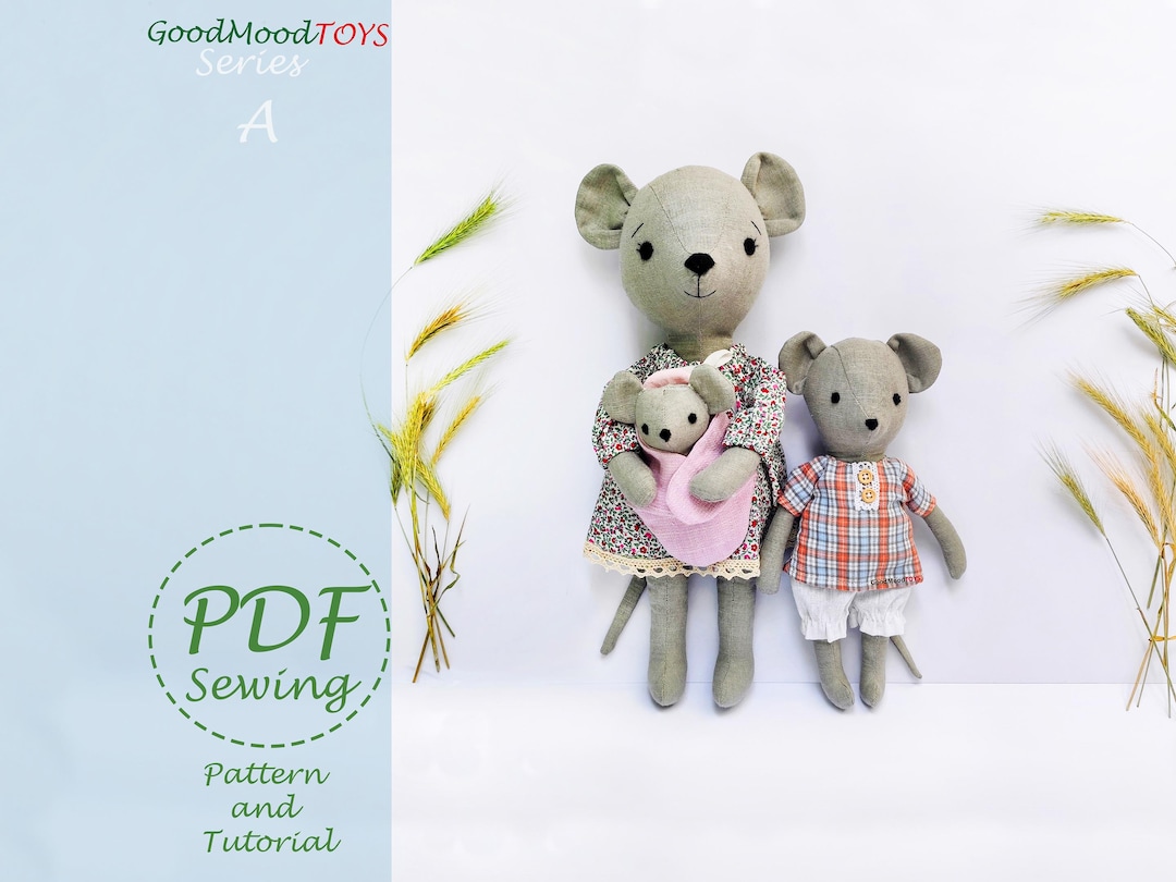 Mouse Doll Sewing Pattern: Clothes & Accessories (PDF Tutorial) - Etsy